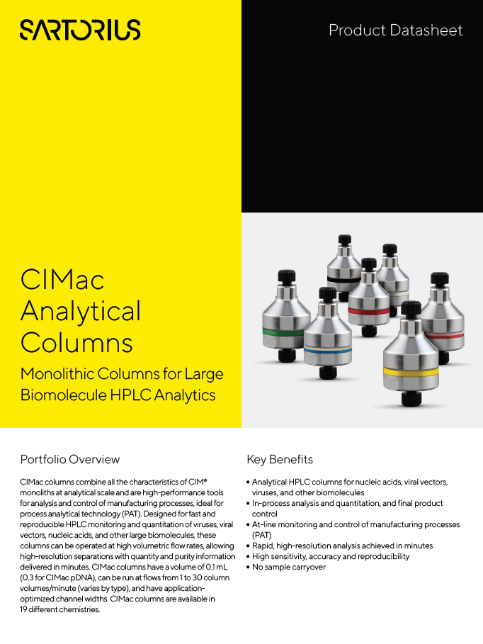 CIMac™ Analytical Columns - Sartorius Croatia